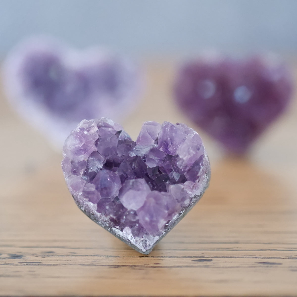 Amethyst Mini Heart Cluster – Words of Wisdom