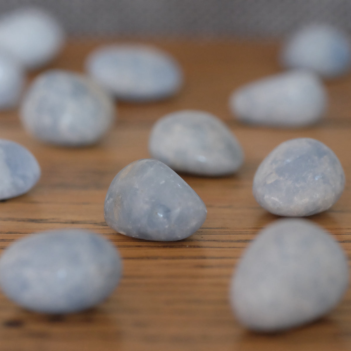 Blue Calcite Tumbled Stone – Words of Wisdom