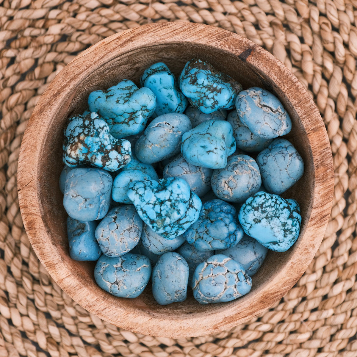 Blue Magnesite Tumbled Stone – Words of Wisdom