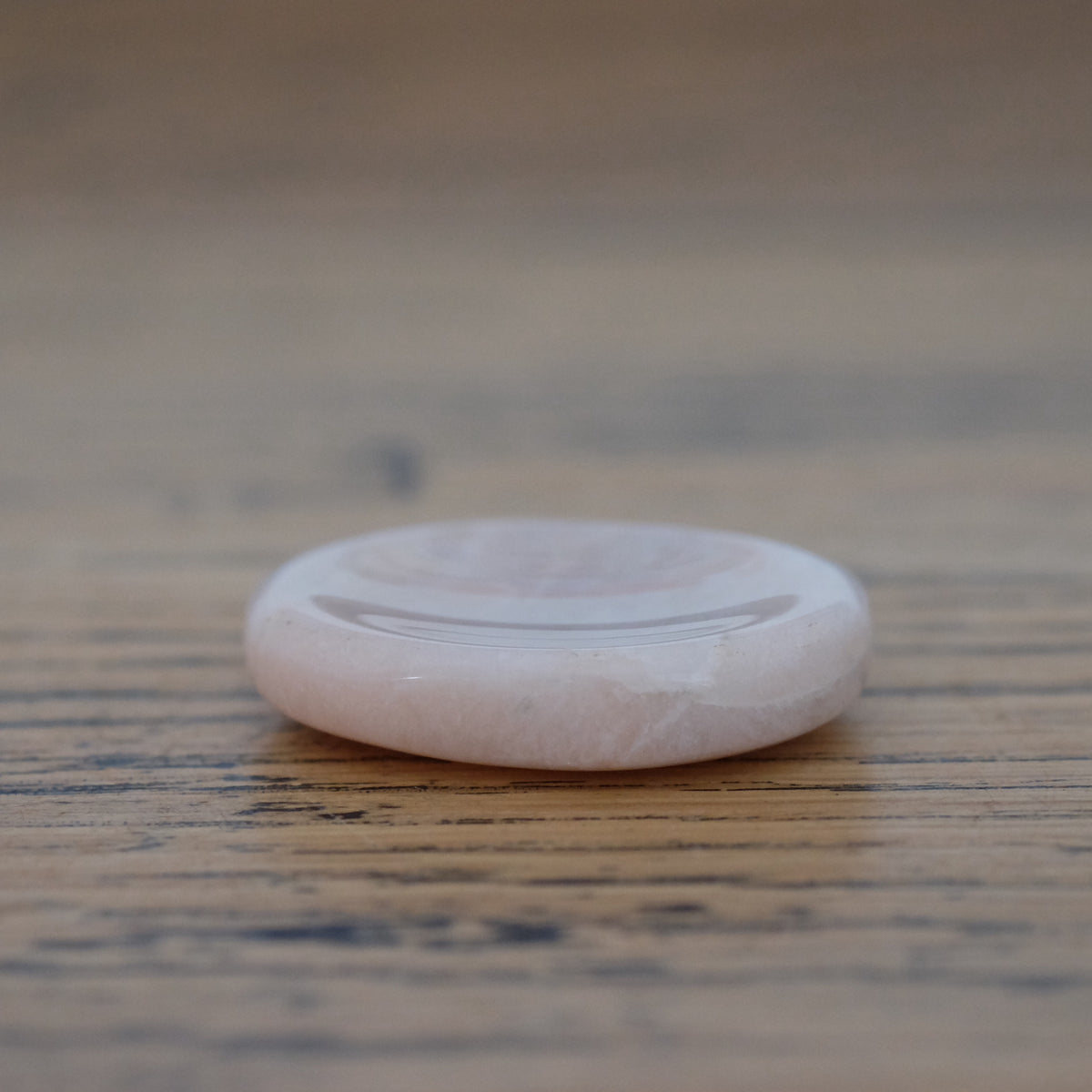 Cream Moonstone Worry Stone – Words of Wisdom