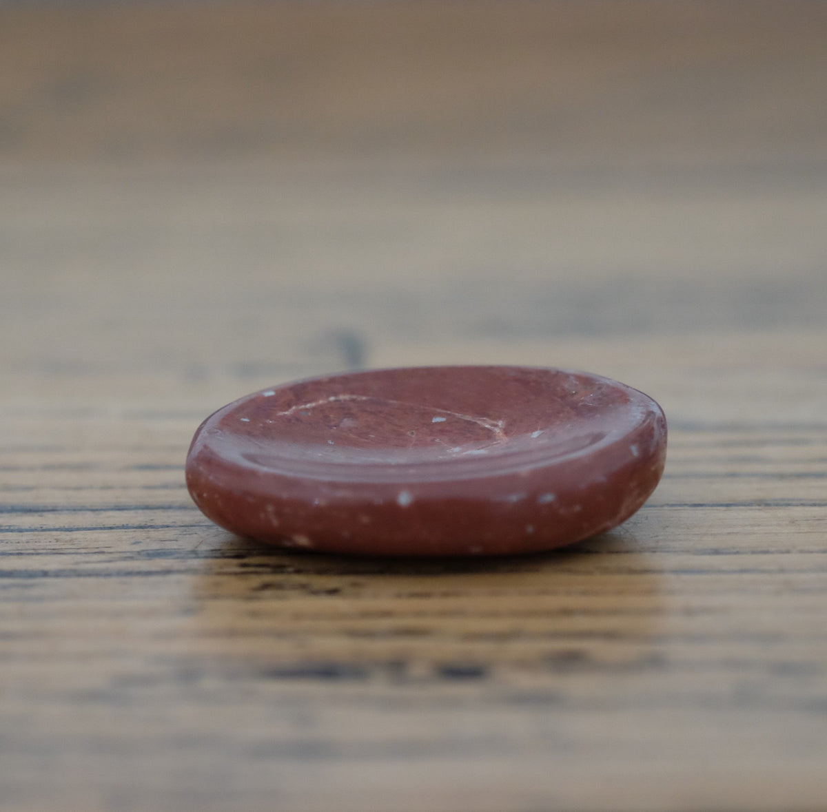 Red Jasper Worry Stone – Words of Wisdom