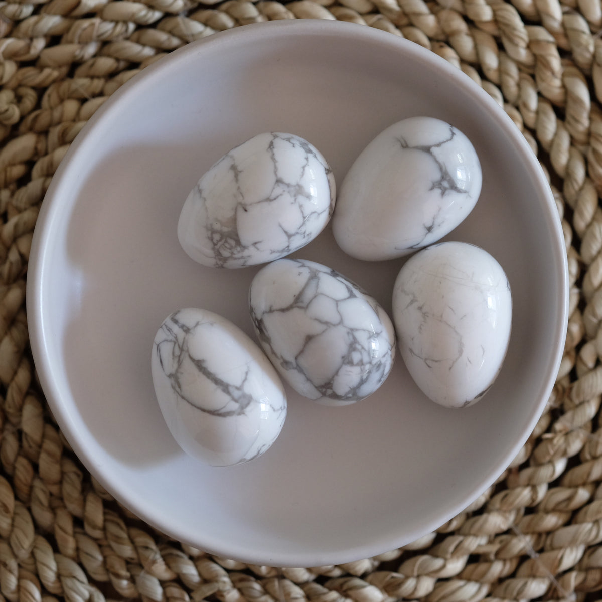 White Howlite Egg – Words of Wisdom