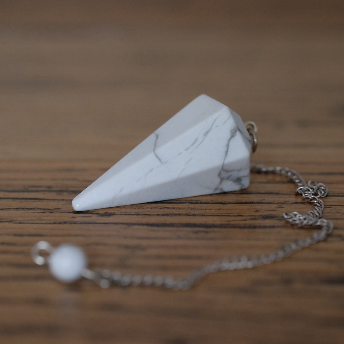 White Howlite Pendulum – Words of Wisdom
